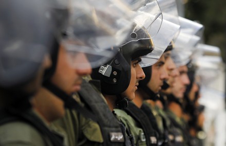 Iranian Riot Police Stand Guard Front Editorial Stock Photo - Stock ...