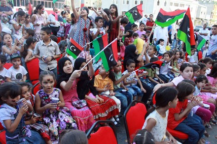 Libyans Celebrate Their Liberation After National Editorial Stock Photo ...