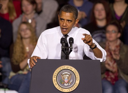 President Barack Obama Waves After Finishing Editorial Stock Photo ...