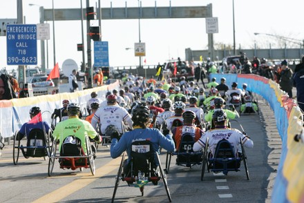 Handcycle Racers Cross Verrazano Narrows Bridge Editorial Stock Photo ...