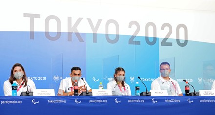 Athletes Ibrahim Al Hussein 2nd L Editorial Stock Photo - Stock Image ...