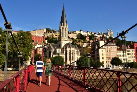 Summer in the city of Lyon, France - 23 Aug 2021 Stock Pictures ...