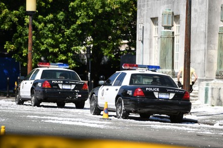 Two American Style Police Cars Seen Editorial Stock Photo - Stock Image ...