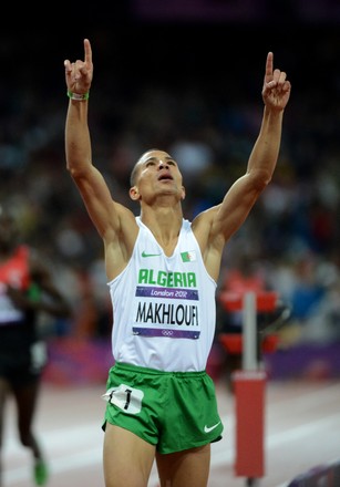 Taoufik Makhloufi Algeria Celebrate Winning Gold Editorial Stock Photo ...