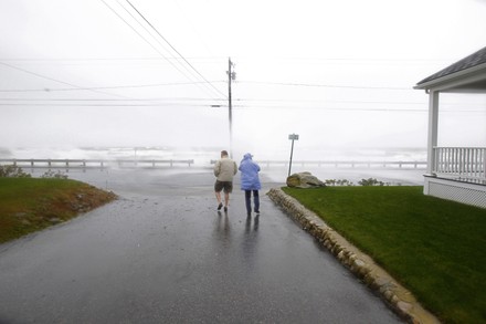 People Watch Waves Kicked By Hurricane Editorial Stock Photo - Stock ...