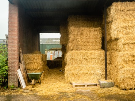 View Haystack Inside Farm Close City Editorial Stock Photo - Stock ...