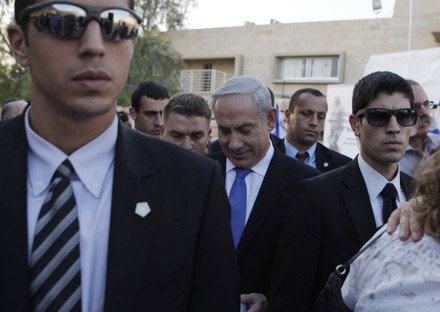 Surrounded By Security Guards Israeli Prime Editorial Stock Photo ...