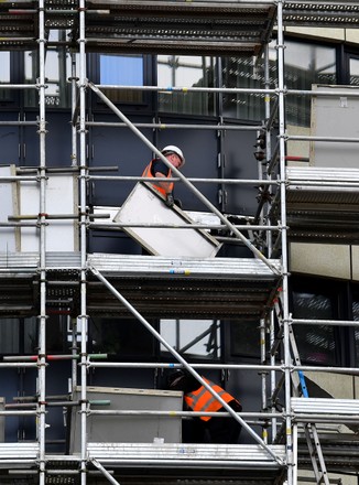 Cladding Being Removed Bradstowe House Harrow Editorial Stock Photo ...