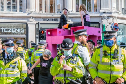 Police Officers Cordon Off Temporary Xr Editorial Stock Photo - Stock ...