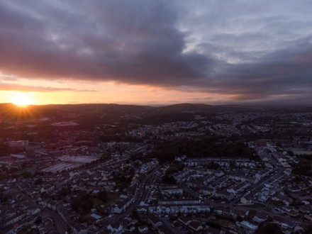 Aerial View Sunset This Evening Over Editorial Stock Photo - Stock ...