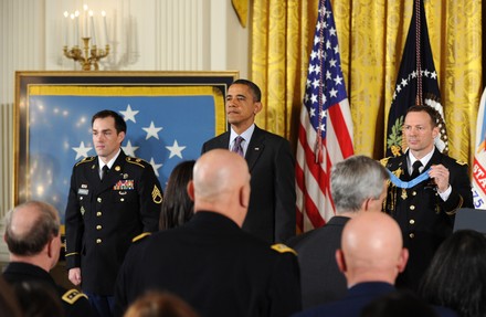 President Barack Obama Stands Medal Honor Editorial Stock Photo - Stock ...