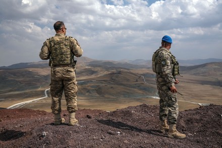 Turkish Border Security Wall Iranian Border Editorial Stock Photo ...