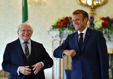 French President Emmanuel Macron Poses Irish Editorial Stock Photo ...