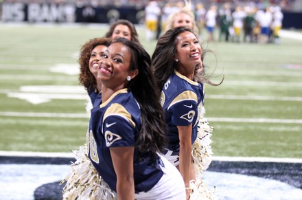 St Louis Rams Cheerleaders Perform During Editorial Stock Photo - Stock ...