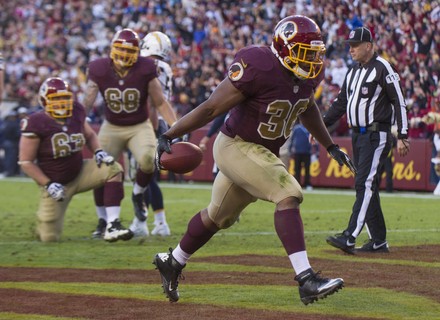 Washington Redskins Fullback Darrel Young Runs Editorial Stock Photo ...