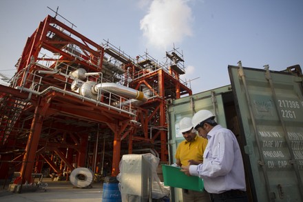 The South Pars Natural Gas Field in Iran, Asaloyeh - 22 Jan 2014 Stock ...