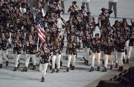 United States Team Enters Olympic Stadium Editorial Stock Photo - Stock ...