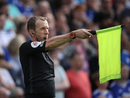 Assistant Referee Flags Offside His Watch Editorial Stock Photo - Stock ...