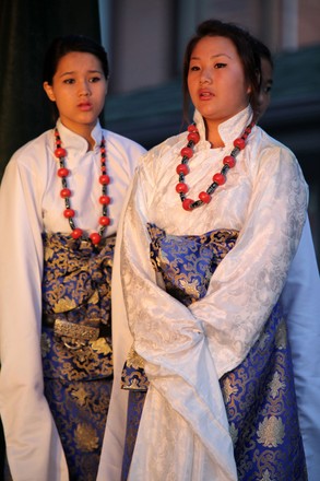 Tibetan Girls Perform Nyam She Group Editorial Stock Photo - Stock ...