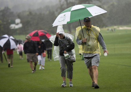 Golf Patrons Exit Grounds Heavy Rain Editorial Stock Photo - Stock ...