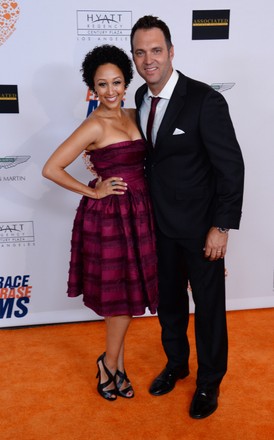 Actress Tamera Mowryhousley Her Husband Professional Editorial Stock ...