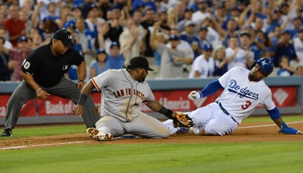 Los Angeles Dodgers Carl Crawford Safe Editorial Stock Photo - Stock ...