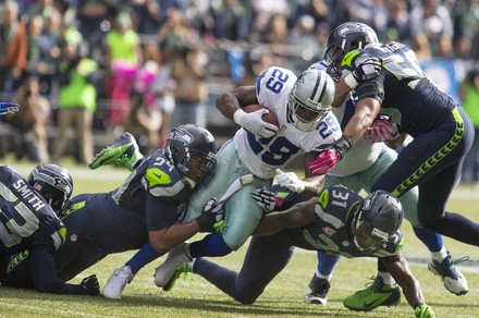 Seattle Seahawks Kickoff Coverage Team Members Editorial Stock Photo ...