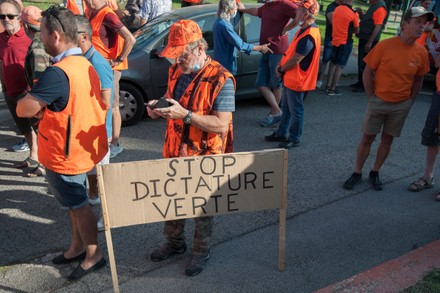 Protester Stands Placard During Demonstration the Editorial Stock Photo ...