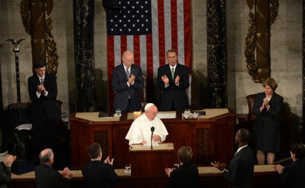 Pope Francis Addresses Joint Meeting Congress Editorial Stock Photo ...