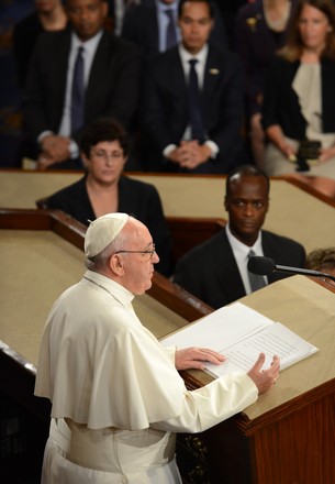 Pope Francis Addresses Joint Meeting Congress Editorial Stock Photo ...