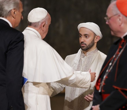 Pope Francis Iman Khalid Latif Executive Editorial Stock Photo - Stock ...