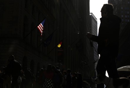 Pedestrians Walk Area American Flag New Editorial Stock Photo - Stock ...