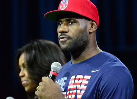 First Lady Michelle Obama Lebron James Editorial Stock Photo - Stock ...