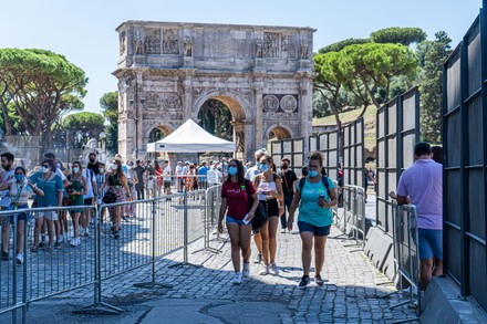 Large Crowds Tourists Return Colloseum On Editorial Stock Photo - Stock ...
