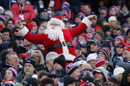 New England Patriot Fan Dressed Santa Editorial Stock Photo - Stock ...