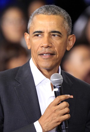 President Barack Obama Delivers Speech Mckinley Editorial Stock Photo ...