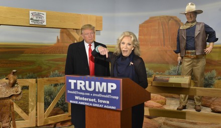 John Waynes Daughter Aissa Gestures She Editorial Stock Photo - Stock ...