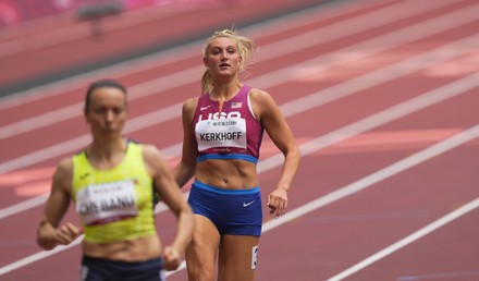 Erin Kerkhoff Usa 100m During Athletics Editorial Stock Photo - Stock ...