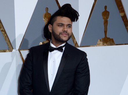 Singer Weeknd Arrives On Red Carpet Editorial Stock Photo - Stock Image ...