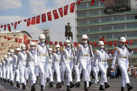 Turkish Soldiers March During Parade Celebrate Editorial Stock Photo ...