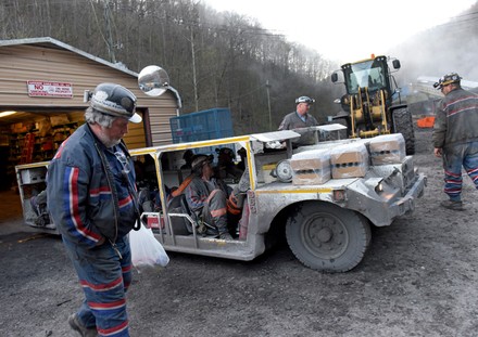 Miners Ride Mantrip Travel Underground Work Editorial Stock Photo ...