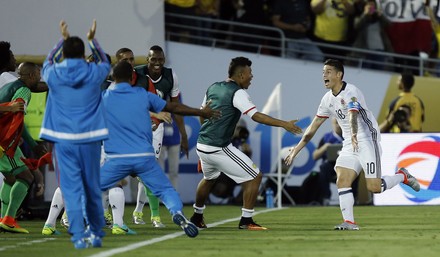 Colombia Midfielder James Rodriguez 10 Celebrates Editorial Stock Photo ...