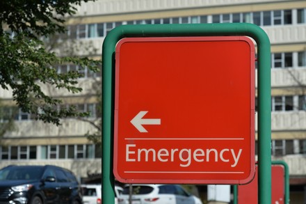 Emergency Sign Outside Hospital Edmonton Editorial Stock Photo - Stock ...