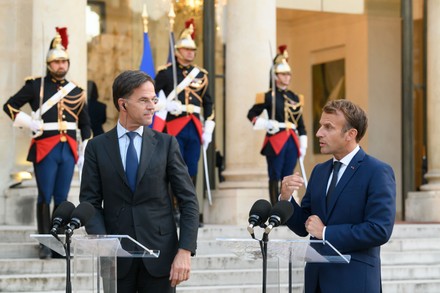 Mark Rutte Emmanuel Macron Editorial Stock Photo - Stock Image ...