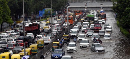 Heavy Rains Lashes Parts Of Delhi-NCR Causing Waterlogging And Traffic Snarls In Several Areas ...