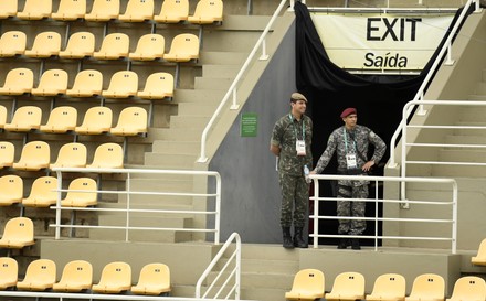 Brazilian Security Forces Inspect Area Around Editorial Stock Photo ...