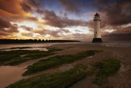 Perch Rock Lighthouse Sunset New Brighton Editorial Stock Photo - Stock ...