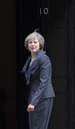British Home Secretary Teresa May Arrives Editorial Stock Photo - Stock ...