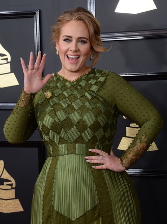 Singer Adele Arrives 59th Annual Grammy Editorial Stock Photo - Stock ...