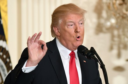 President Donald Trump Holds News Conference Editorial Stock Photo ...